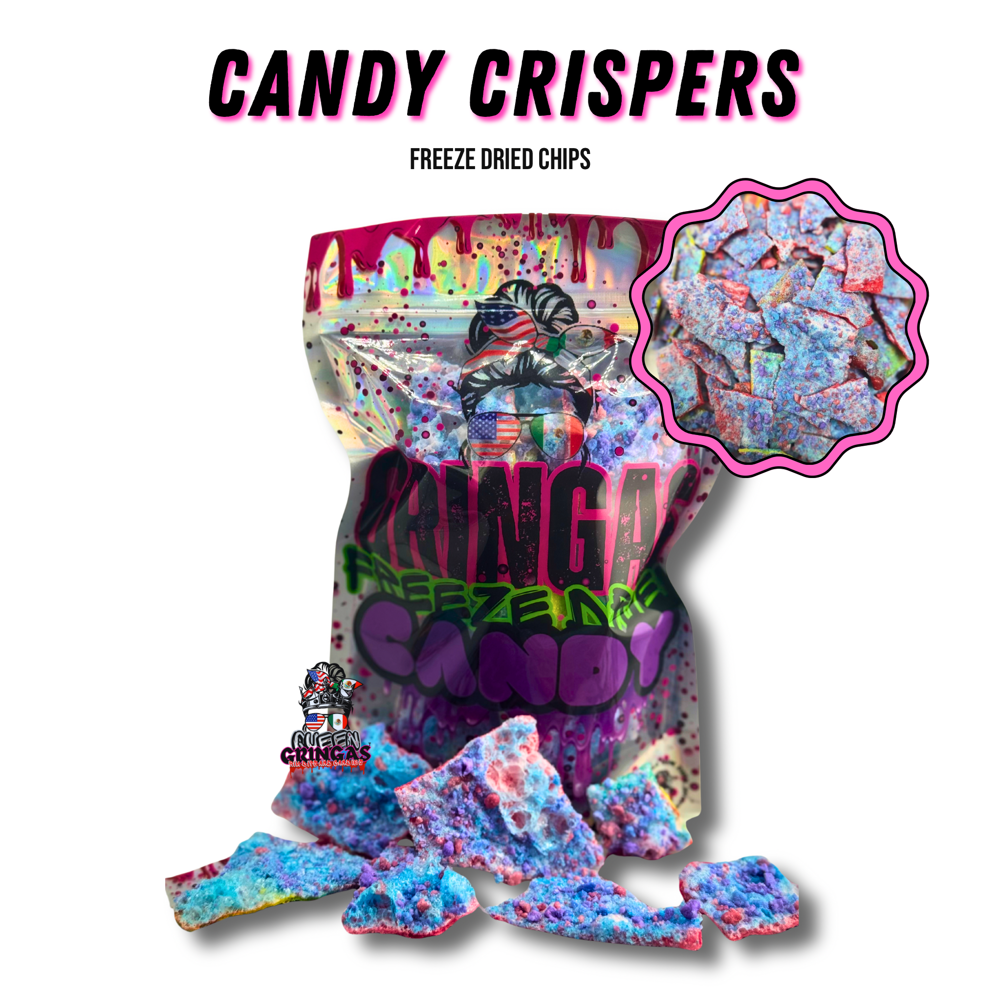 Crispers – Freeze-Dried Rolled Fruit Chips (10oz) – Gringas Rim Dips LLC